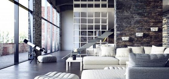 Estilo Loft de diseño de interiores — Arkiplus